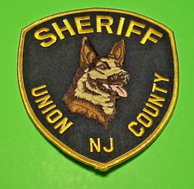 UNION COUNTY NEW JERSEY NJ K-9 SHERIFF 5" ( BLACK BACKGROUND ) POLICE ...