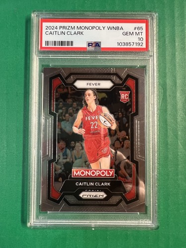 2024 Prizm Monopoly CAITLIN CLARK #65 PSA 10 GEM MT PRIZM ROOKIE CARD ...
