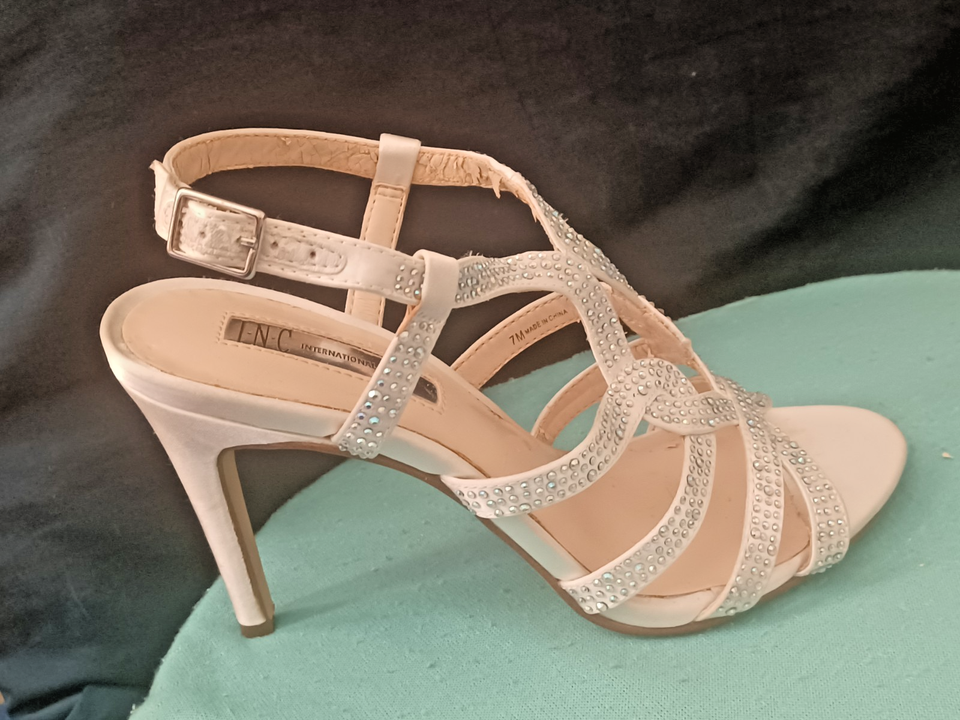 Elegant Silver Rhinestone Embellished Strappy Stiletto - Sexy Sandal by ...
