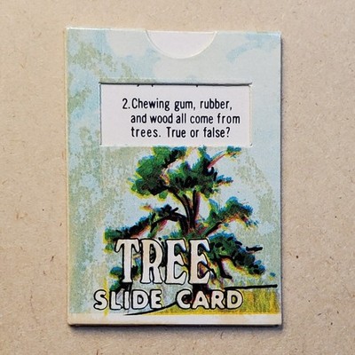 1975 TREE Slide Card Trivia VINTAGE CRACKER JACK PRIZE Z-1395 | eBay