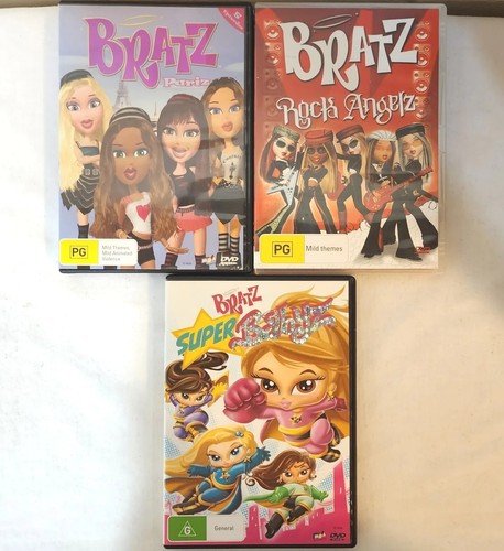 Bratz - 3x DVD Bundle Rock Angelz Pariz Super Babyz Region 4 PAL Magna ...