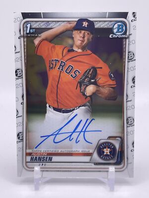 Austin Hansen 2020 1st Bowman Chrome Prospect Auto #CPA-AH Houston ...