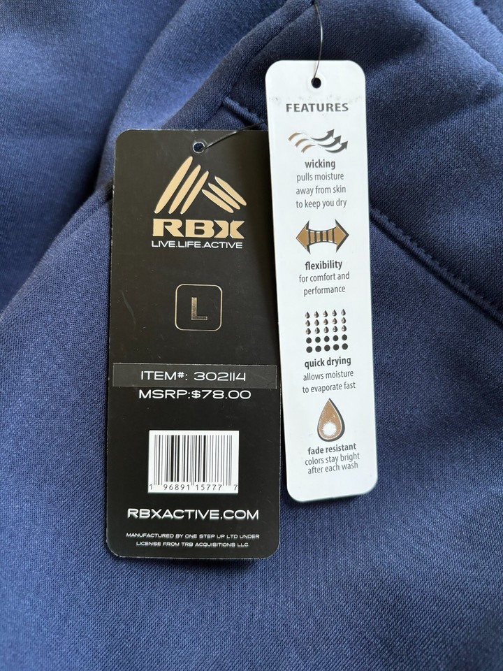 NEW RBX Men Tapered Jogger Sweat Pants Wicking Quick Dry Flexible ...