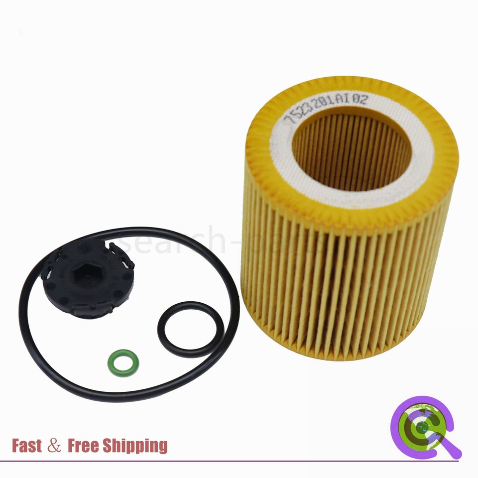2Pcs Set of 2 Engine Oil Filters Kit & Drain Plug Mann Fits BMW E82 E89 ...