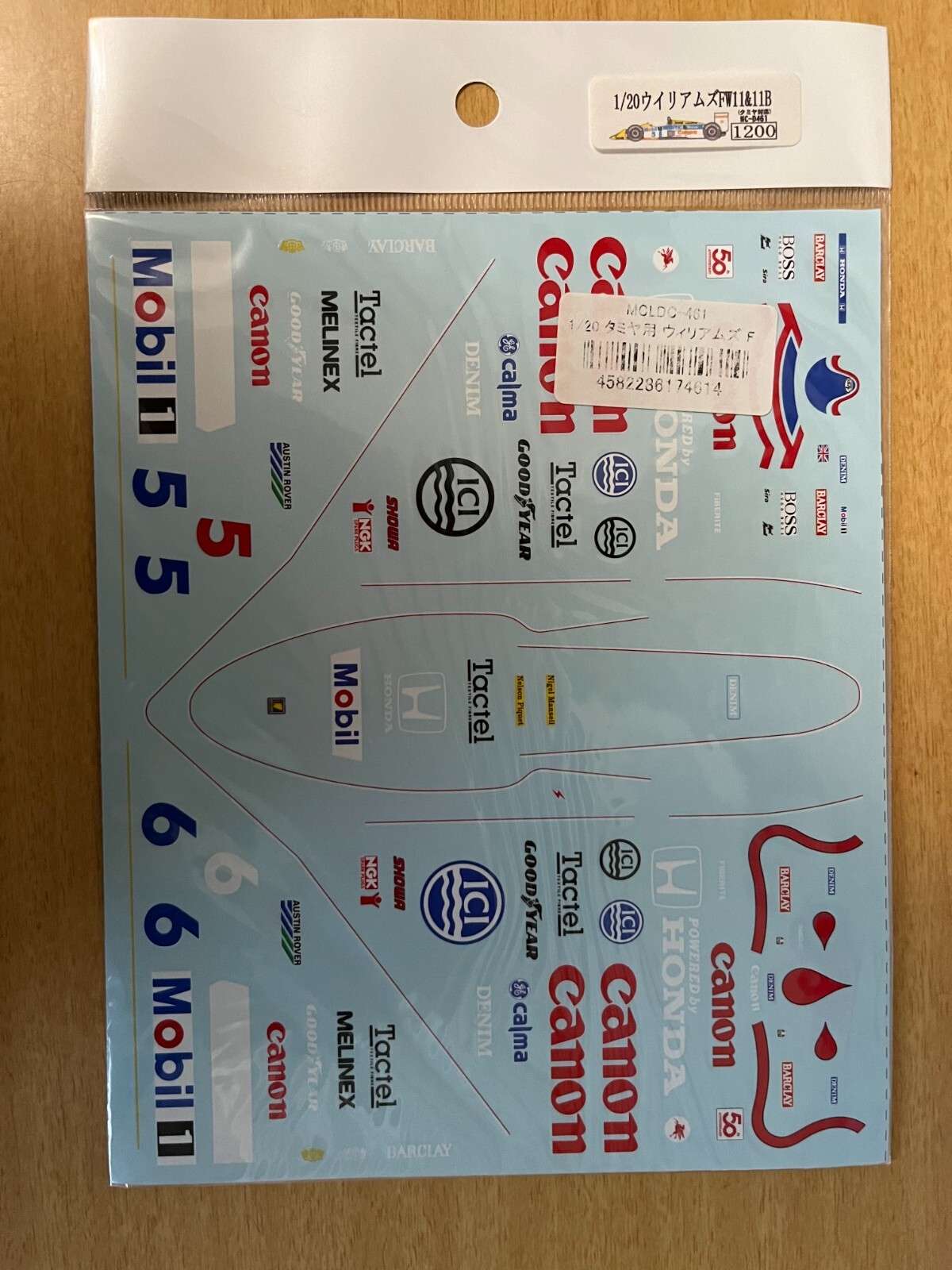 Museum Collection: MCLDC-461 Williams FW11 & 11B MC-D461 (decals only ...