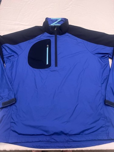 Men's Zero Restriction z700 Water & Wind Resistant Blue Full Zip Golf ...