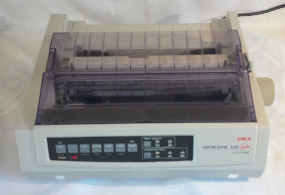 Okidata OKI ML 9-Pin 320 Turbo Dot Matrix Printer USB & Parallel NO ...