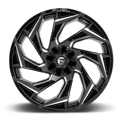 (4) 20x9 Fuel Reaction D753 5,6,8 Lug New Black/Mill Wheels Rims FREE ...