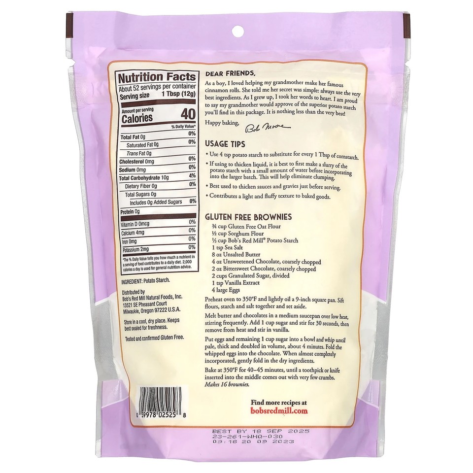 Potato Starch, Unmodified, Gluten Free, 22 oz (623 g) | eBay
