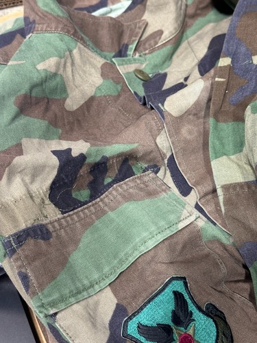 US Military BDU M81 Woodland Combat Uniform Shirt Field Jacket Top Camo ...