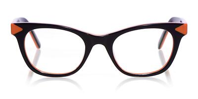 eyebobs Florence Unisex Premium Eyeglasses Frame Purple & Orange Front ...
