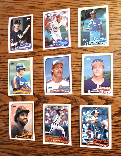 1989 Topps Baseball Complete Set (792)- Randy Johnson, Smoltz, Biggio ...