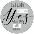 Engagement Wedding Celebration Party Favour Stickers-Personalised SHE ...