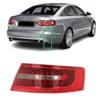 NEW FOR AUDI A6 C6 SEDAN 2008 - 2011 REAR TAIL LIGHT LAMP OUTER LED ...