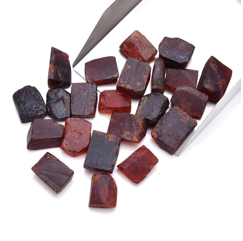10 Piece Pack Untreated Orange Hessonite Garnet Raw Rough 13-17 MM Size ...
