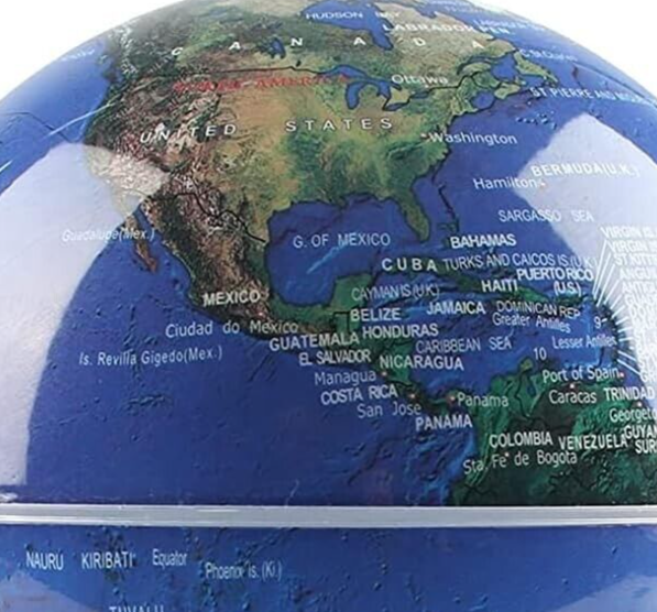 Magnetic Levitation Globe World Map 360 Degree Auto-rotating AC100V ...