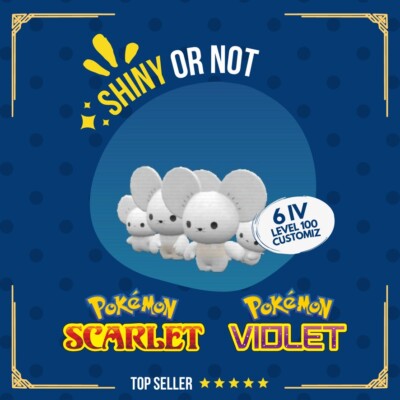 Maushold Shiny or Non 6 IV Competitive Customizable Pokémon Scarlet ...