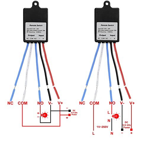 Mini Wireless Remote Control Switch DC 6V 12V 24V 1CH Channel RF Relay ...
