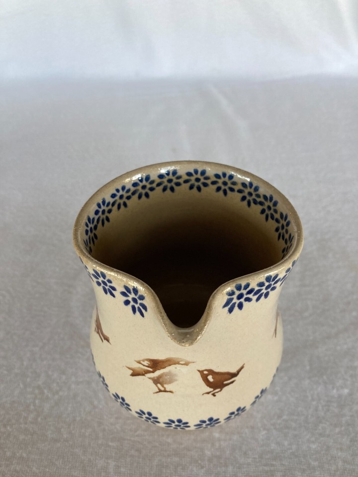 RARE Nicholas MOSSE Irish Pottery BIRDS Small Jug PITCHER Creamer 4" | eBay