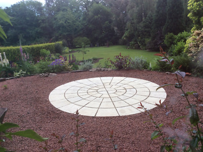 3.46M BUFF ROTUNDA CIRCLE PAVING PATIO SLABS STONES (DELIVERY ...