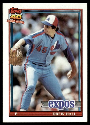 1991 Topps #77 Drew Hall Montreal Expos | eBay