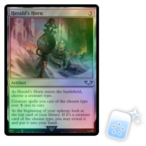 FOIL HERALD'S HORN (SURGE FOIL) Warhammer 40,000 Magic MTG MINT CARD ...