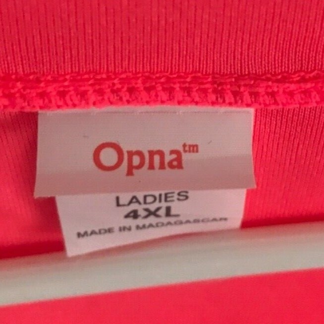 OPNA Women's 4XL Plus Activewear Gym Pink Top Shirt Lounge V-Neck ...