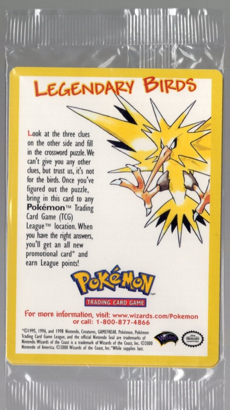 Legendary Birds Pokemon TCG WOTC Sealed Promo *pick your bird* Zapdos ...