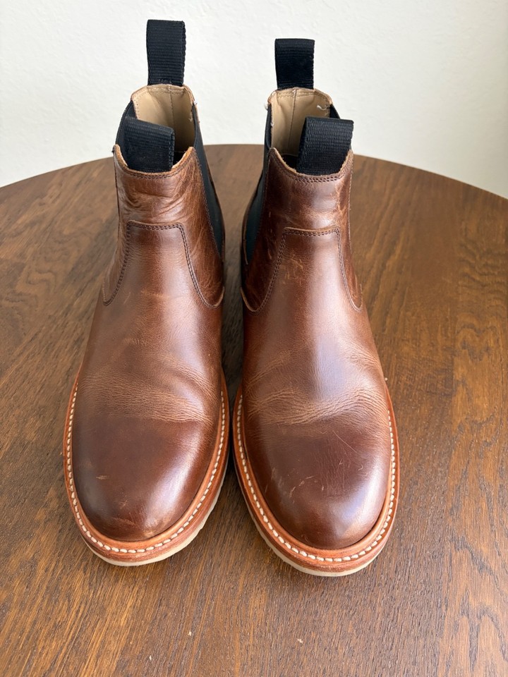 Rhodes Blake Chelsea Boots, Men's 10.5, Brown Waxed Leather | eBay