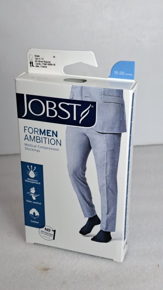 JOBST for Men Compression Knee Socks Black 8-15 /15-20 /20-30 mmHg ...