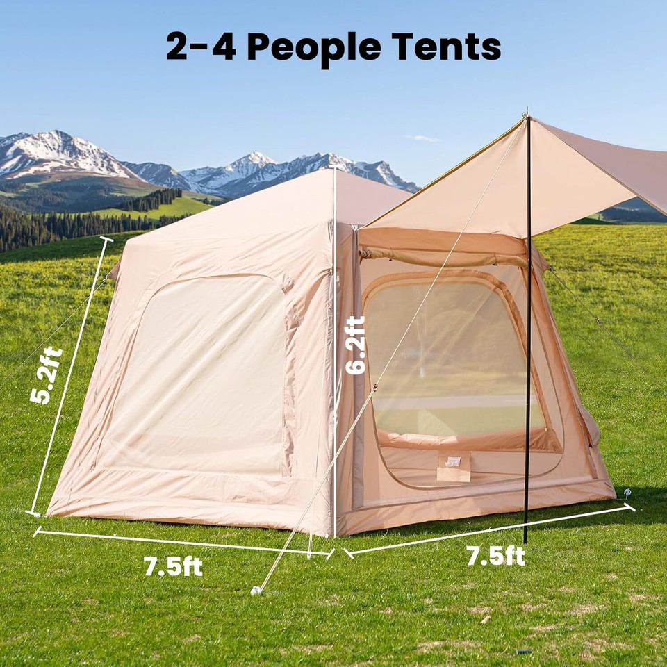 2-in-1 Design Inflatable Tents for Camping Tailgate&Standalone Tent w ...