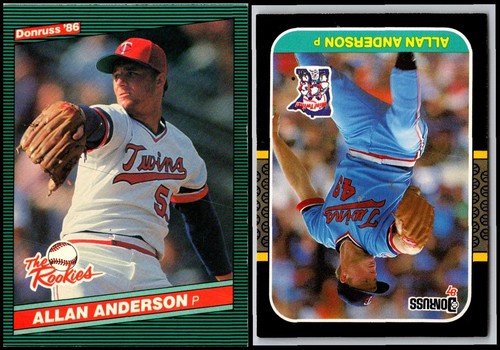 Donruss The Rookies Allan Anderson (2) Card Lot - ONLY MINUTES LEFT ...