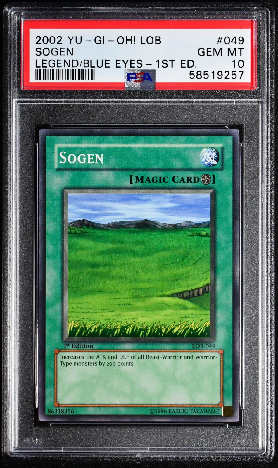 Yugioh SOGEN LOB-049 1st Edition GEM MINT PSA 10 | eBay