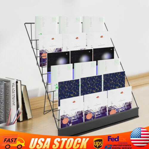 6 Tier Wire Countertop Rack Comic Book Rack Book Display Stand For ...
