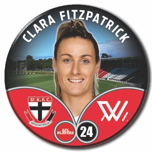2023 AFLW S7 St Kilda Player Badge - FITZPATRICK, Clara | eBay Australia