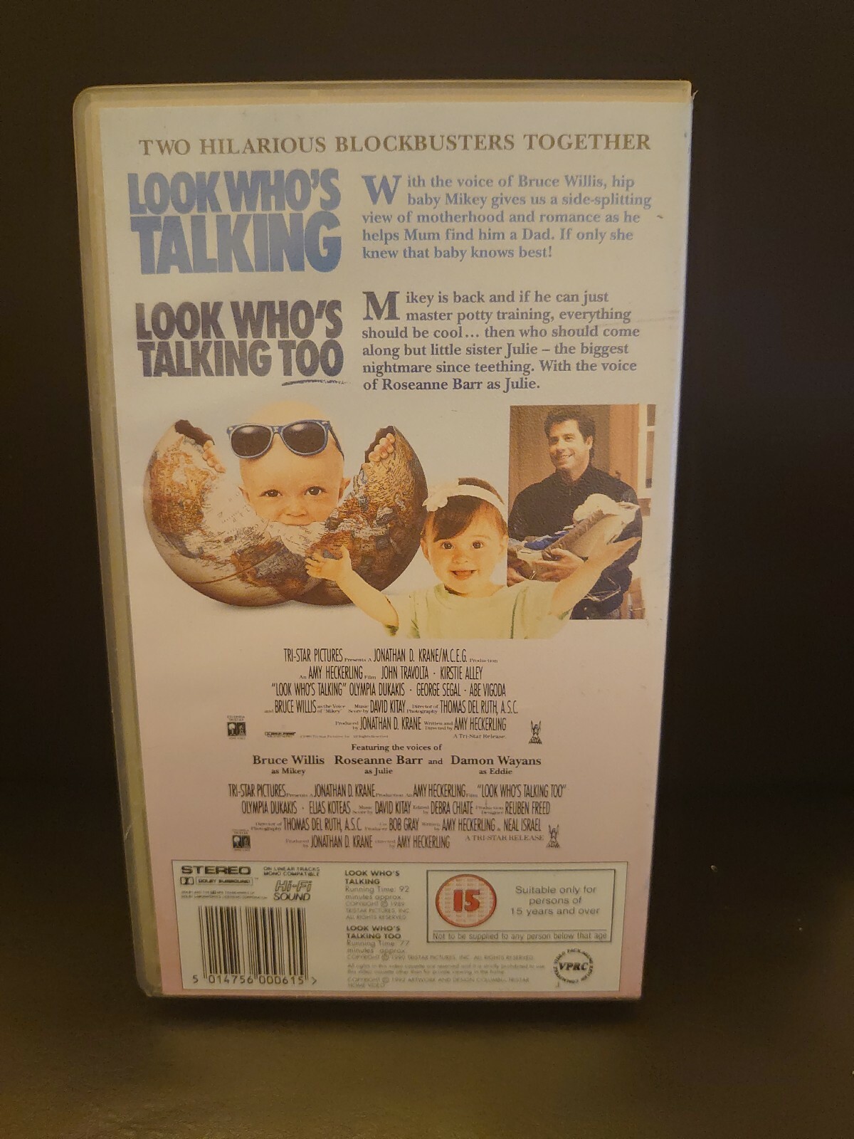 Look who's talking + look who's talking too John Travolta Kirstie Alley ...