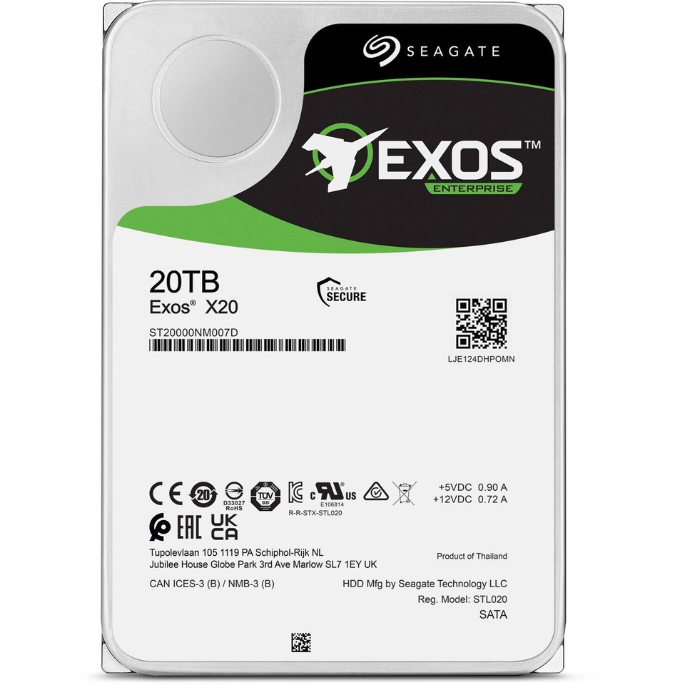 ST20000NM002H Seagate 20TB Exos X24 HDD 3.5 SATA 7200 HARD DRIVE | eBay
