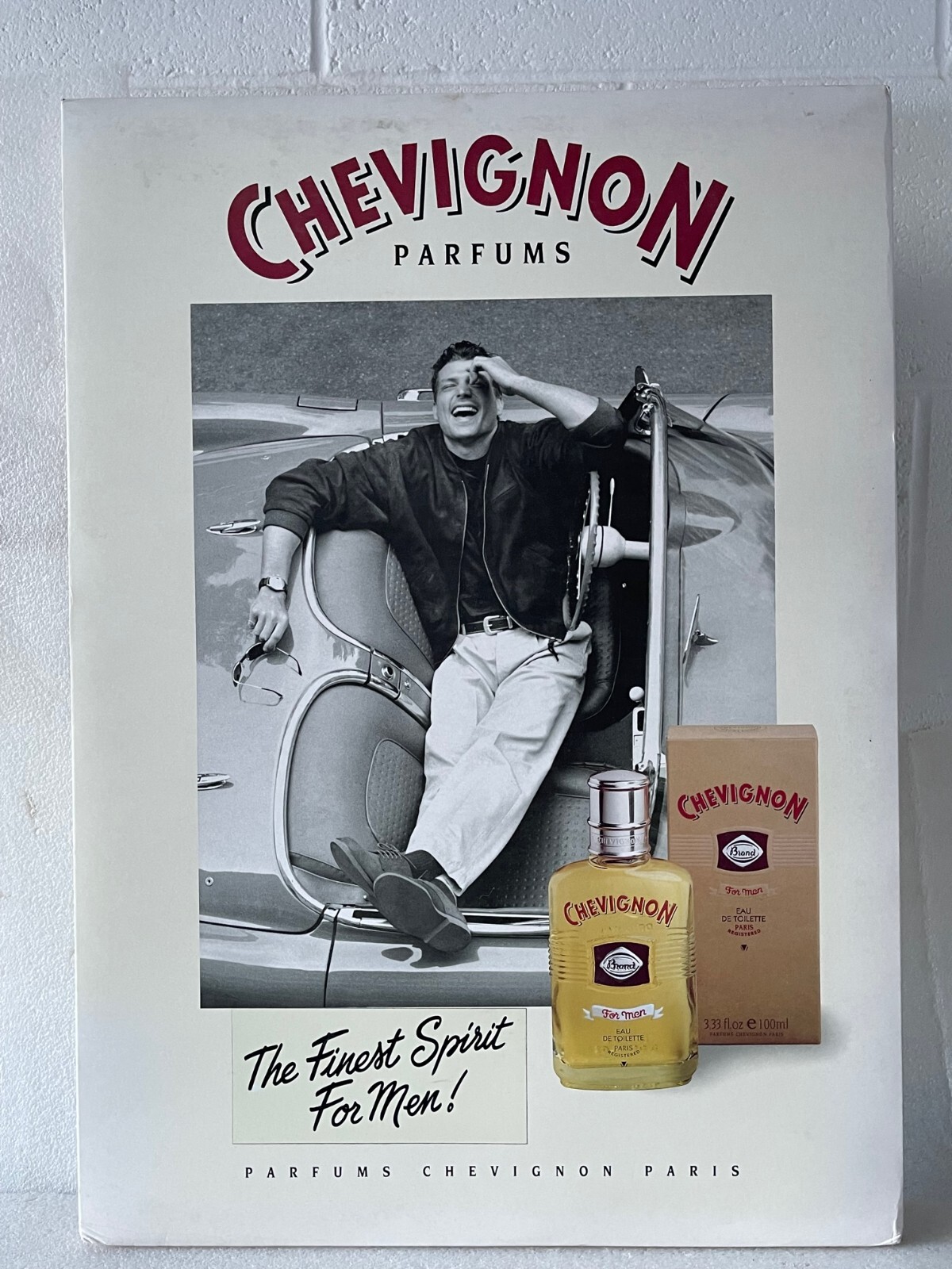Vintage Perfume Shop Display Sign Chevignon Parfums The Finest Spirit ...