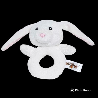 Bass Pro Shops Baby White Bunny Rabbit 2021 Plush Stuffed Animal Rattle ...