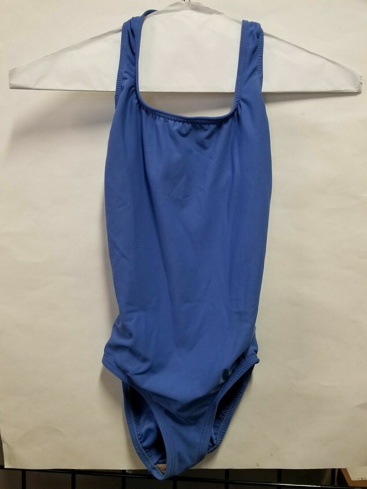Bal Togs 6002 Women's Medium (8-10) Blue Double-Strap Back Leotard | eBay