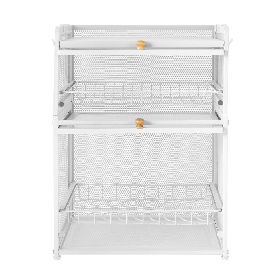 Detachable Drip Tray Storage Box Basket Dish Drying Rack Organized ...