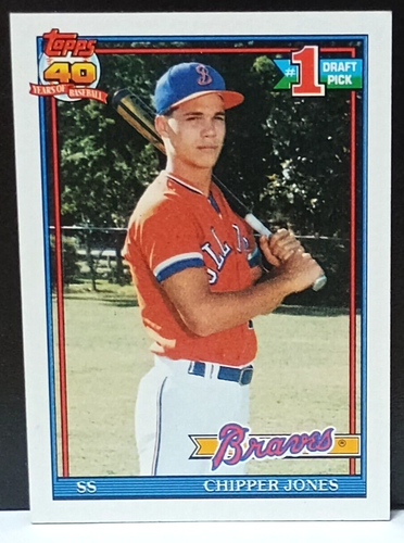 Chipper Jones 1991 Topps #333 (Chipper Jones RC) Nice Sharp Corners ...