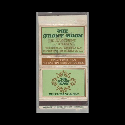 Flattened Matchbox - Pizza Place The Front Room San Francisco, CA | eBay