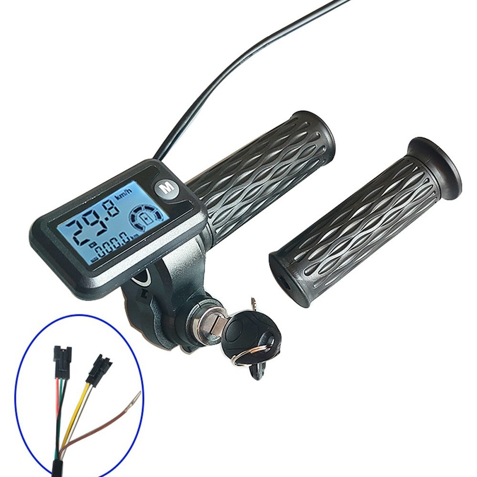 Negative Line LCD Display Throttle 170cm Cable Grip Voltage Display ...