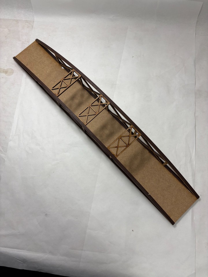 Model Railway Road bridge 00 Gauge MDF Bow 580mm x 85mm x 80mm ...