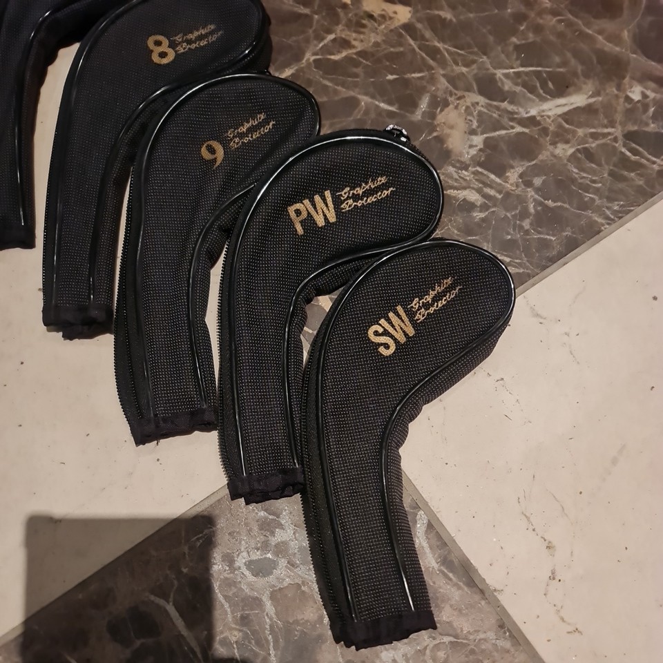 Graphite Protector Iron Head Cover Long Neck Zip Up - 8 pcs 4-SW | eBay UK