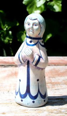 Vintage Tonala Mexican Folk Art Pottery Talavera Nativity Figure Woman ...