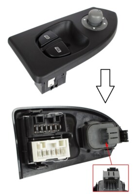 INTERRUPTEUR COMMANDE LEVE VITRE RETROVISEUR Peugeot Boxer 02-06 ...
