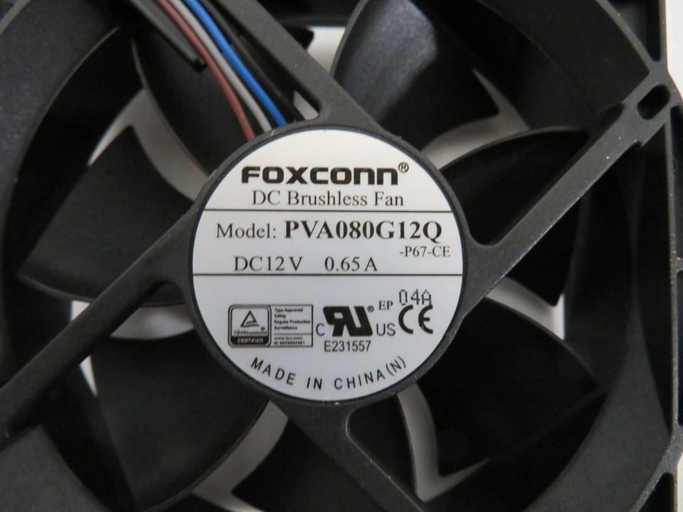 FOXCONN PVA080G12Q Fan 80*80*25mm 12V 0.65A 4Pin | eBay