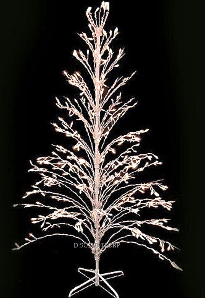 6' Lighted Cascade Twig Tree Clear Lights Outdoor Christmas Decoration ...